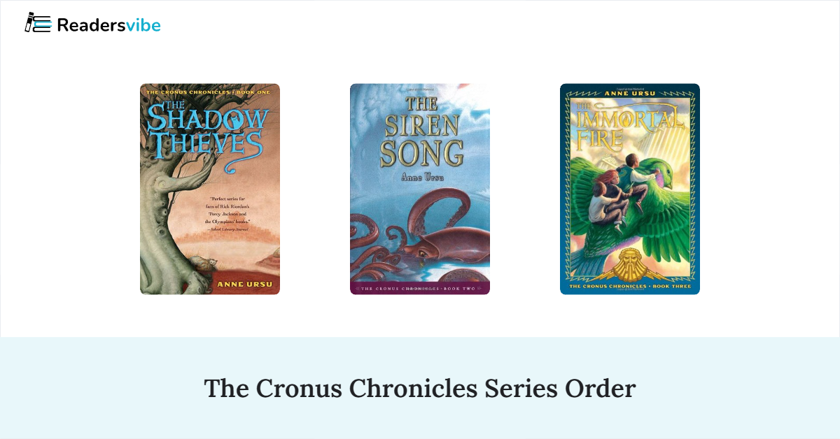 The Cronus Chronicles Book Series In Order (3 Books)