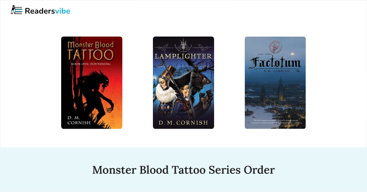 Monster Blood Tattoo Book Series In Order (3 Books)