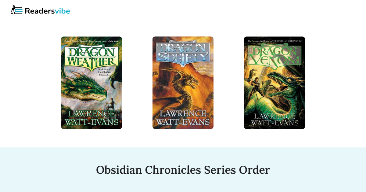 Obsidian Chronicles Book Series In Order (3 Books)