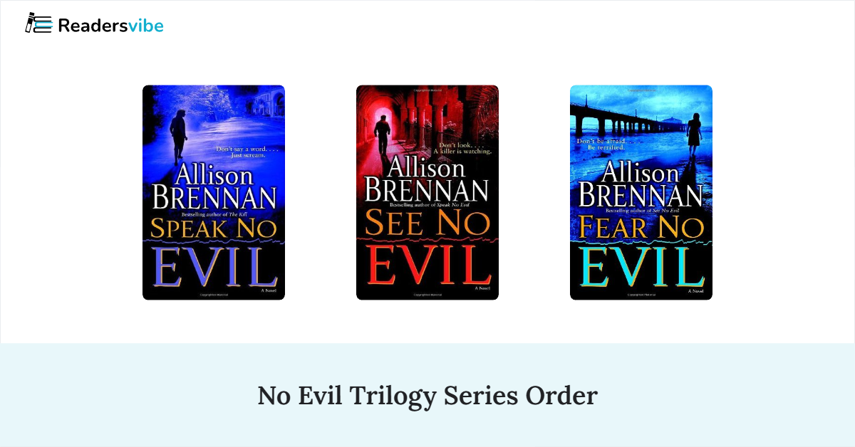 No Evil Trilogy Book Series In Order (3 Books)