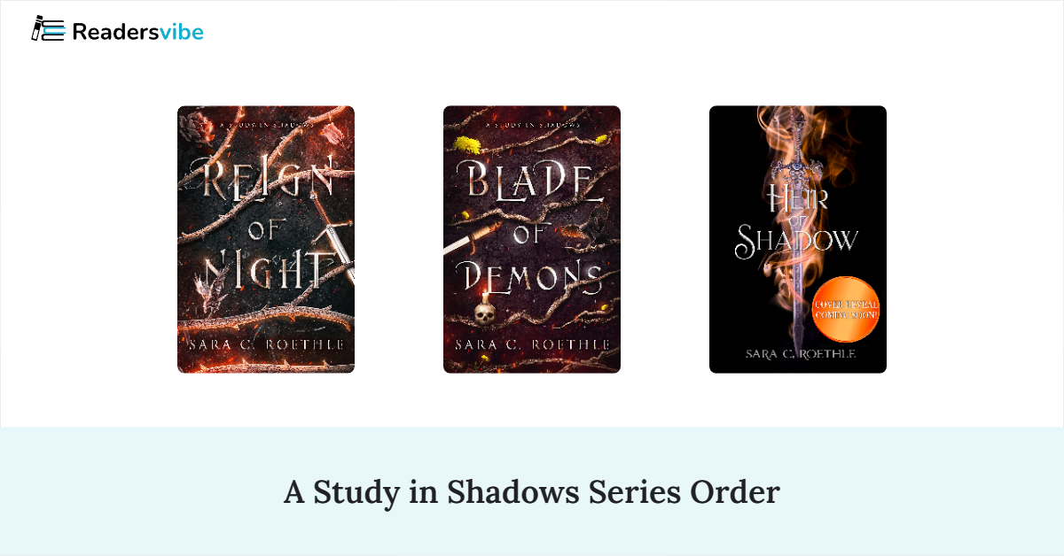 A Study in Shadows Book Series In Order (3 Books)